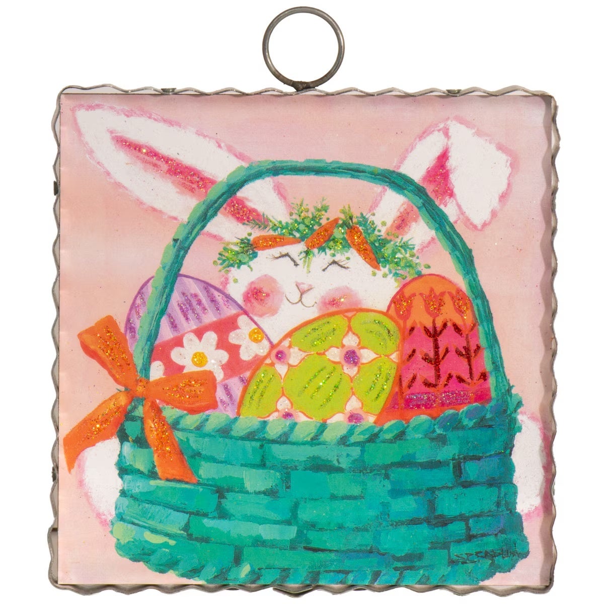 Mini Bunny In Basket Print E25071 In The Wind